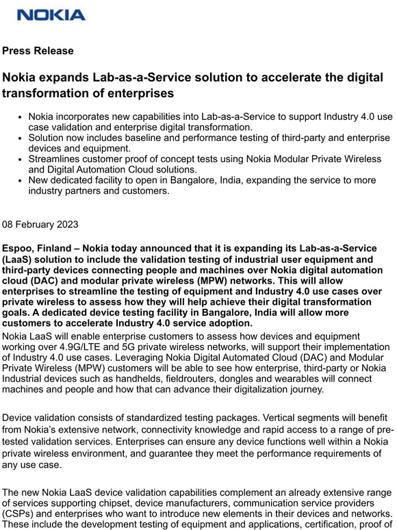 Withings: Nokia expands Lab-as-a-Service solution to accelerate the ...