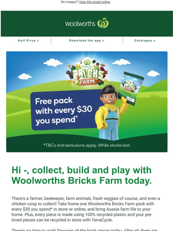 Woolworths: Say G'day to Woolworths Bricks Farm, — 🧑‍🌾🥕 | Milled