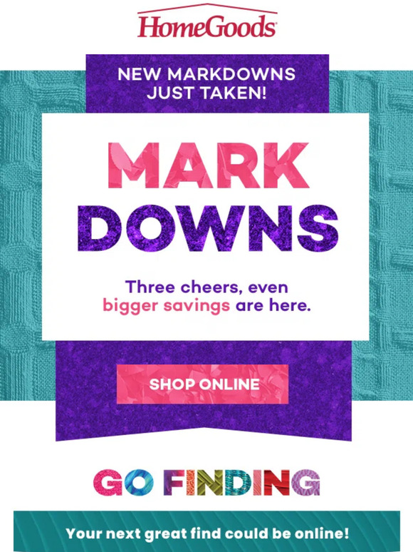 Home Goods: New online MARKDOWNS are here! | Milled