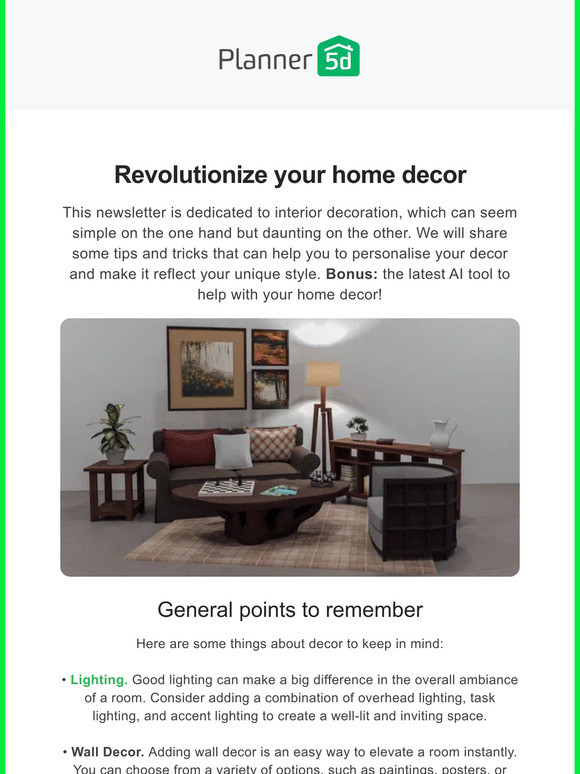 Planner 5D: Let Planner 5D and AI create decor ideas for you | Milled