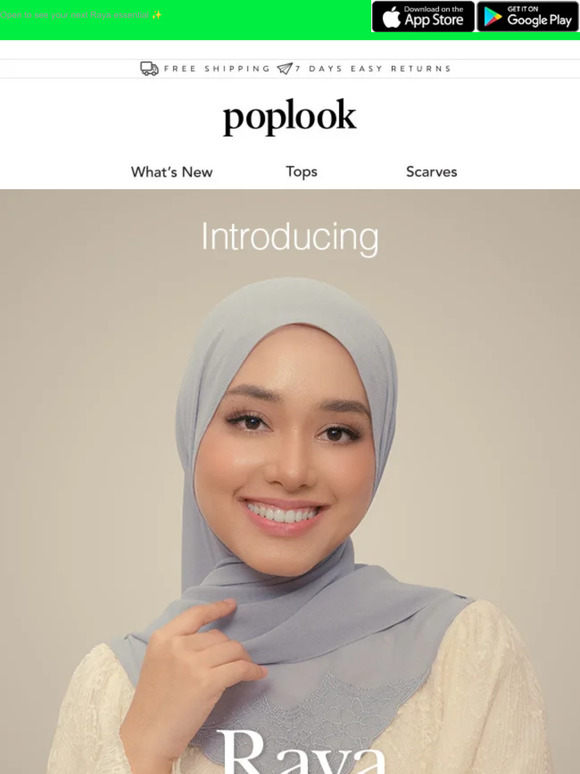 Poplook: Exclusive Raya Headscarf Collection! 🧕🏻 | Milled