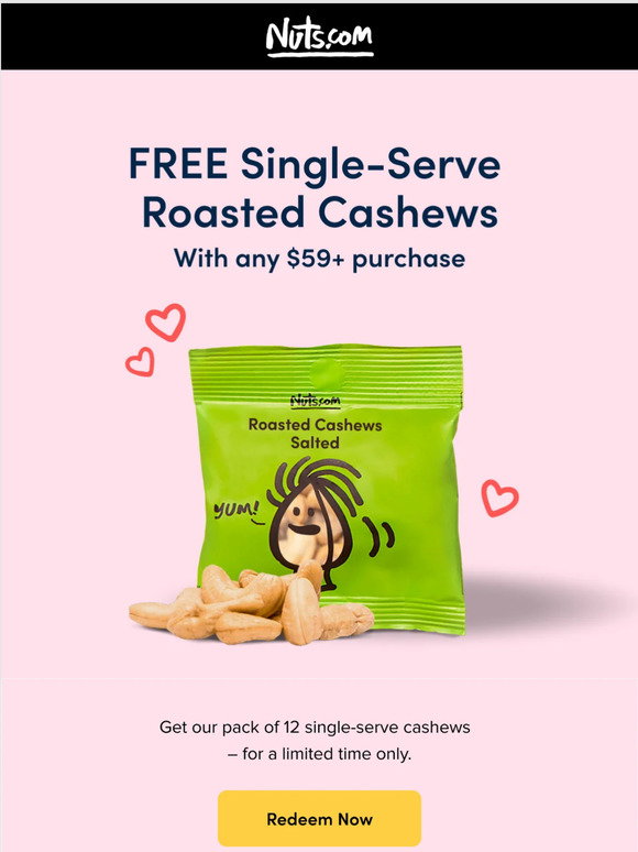 Nuts.com: Share The Love With Single-Serve Snacks ️ | Milled