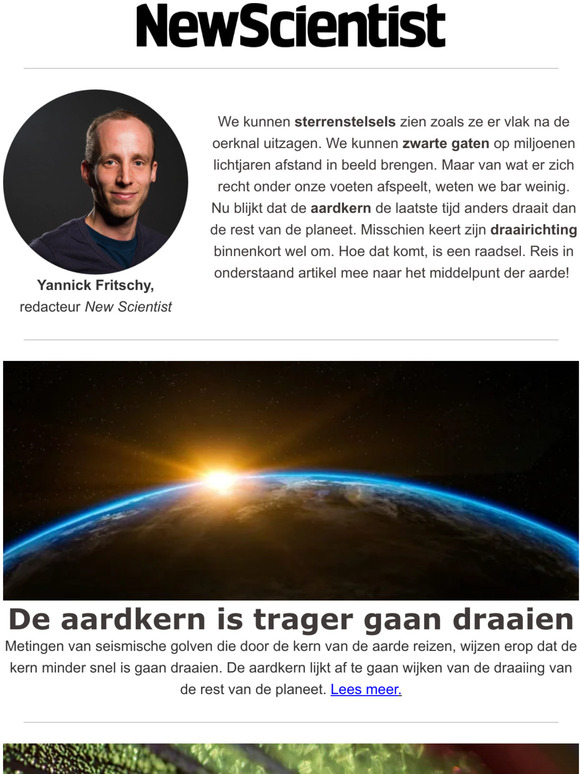 New Scientist: De aardkern is trager gaan draaien: wat betekent het ...