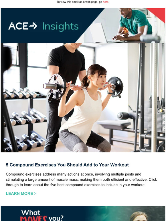 American Council on Exercise: ACE Insights | 5 compound exercises you ...