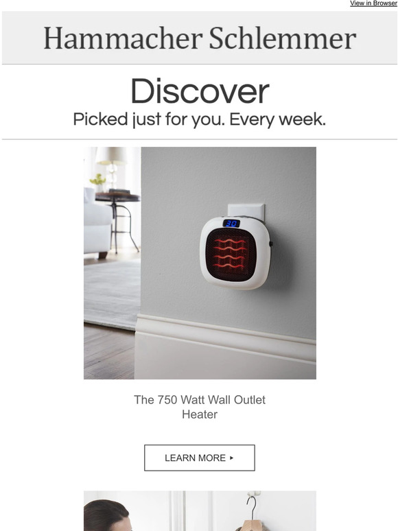 Hammacher Schlemmer: The 750 Watt Wall Outlet Heater and More... | Milled
