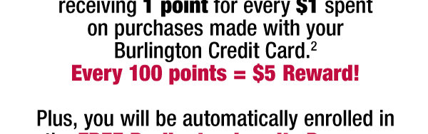 Burlington: Invitation to Apply for a Burlington Credit Card | Milled
