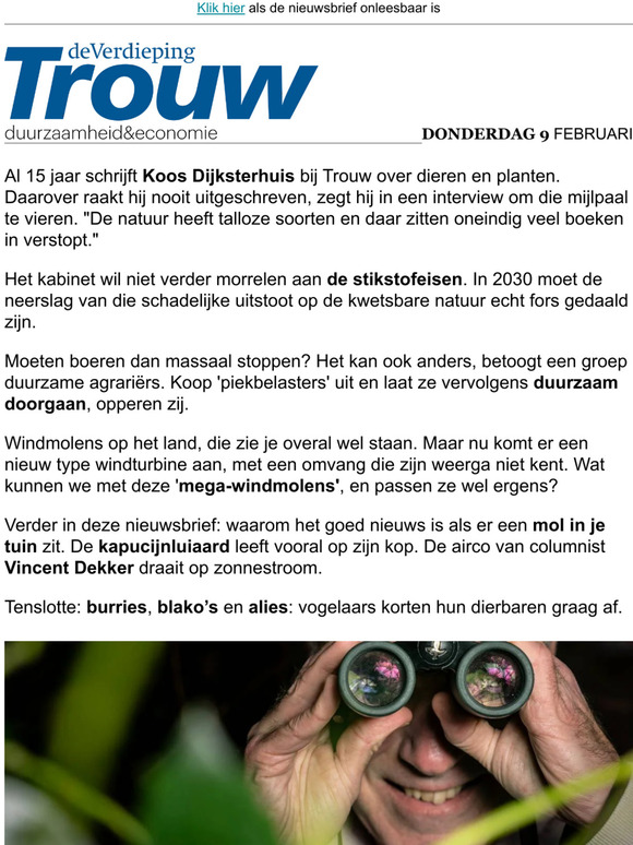 Trouw: De Freek Vonk van Trouw | Mega-windmolens | Mol in je tuin | Milled