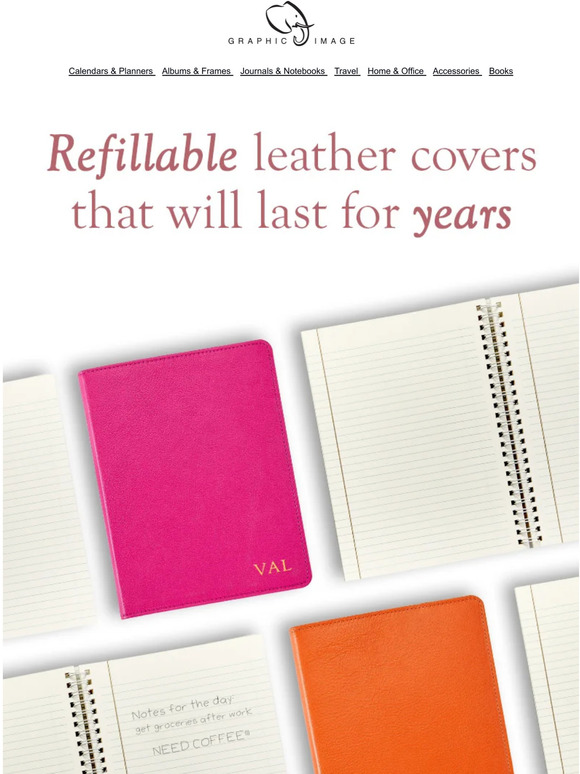 Graphic Image: Luxury Refillable Notebooks | Milled