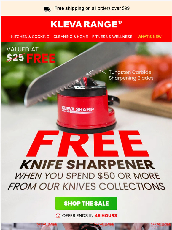 Kleva Range: Upgrade Your Old Knives with a Free Kleva Sharp® 🔪 | Milled