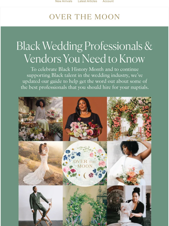 Over The Moon: Our 2023 List of Top Black Wedding Vendors is Here 💐 ...
