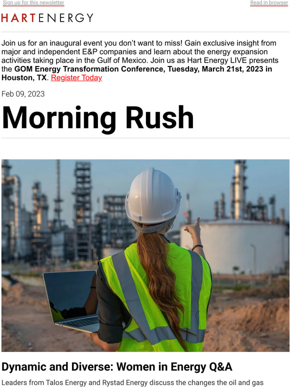 Hart Energy: Morning Rush: Dynamic and Diverse: Women in Energy Q& The Pulse: Why Do You Attend ...