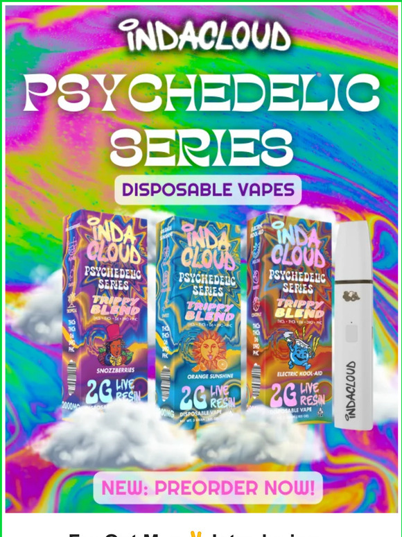 Indacloud: 🚨New: Psychedelic Series Disposable Vapes | Milled