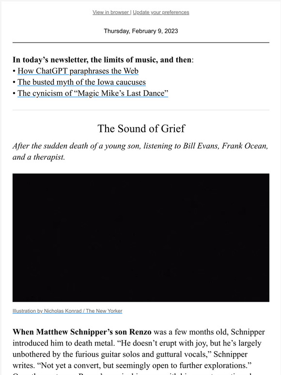 The New Yorker: What Grief Sounds Like | Milled