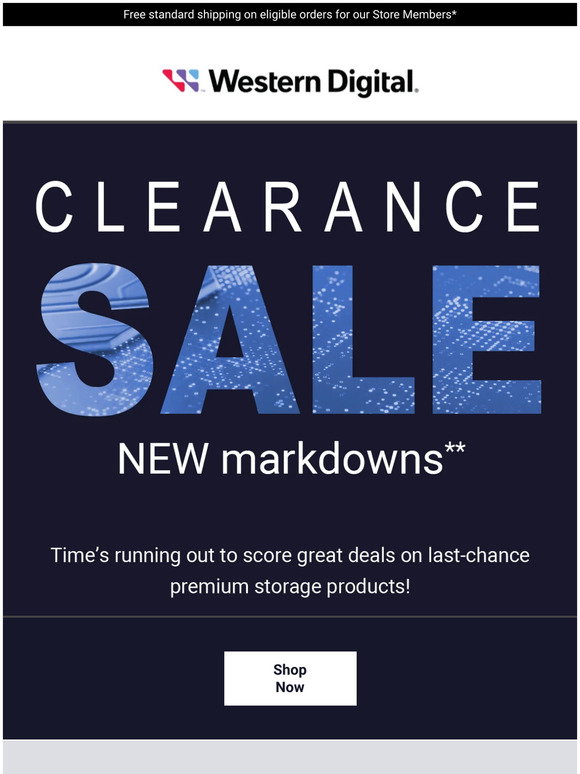 Western Digital: Clearance Sale - Get ready to Save | Milled
