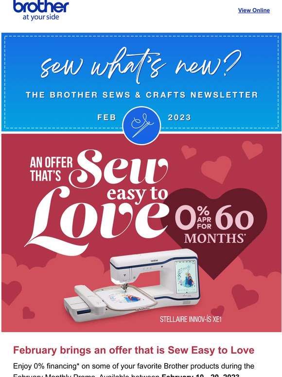 Brother: The Brother Sews & Crafts Newsletter - February 2023 | Milled