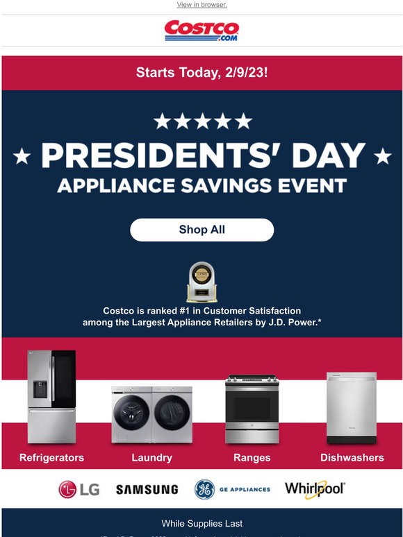 Costco: NEW Presidents' Day Appliance Savings Event Starts NOW! Shop LG ...