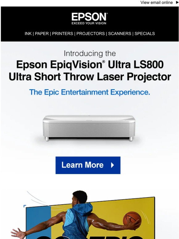 Epson: Epson EpiqVision Ultra LS800 Ultra Short Throw Laser Projector ...