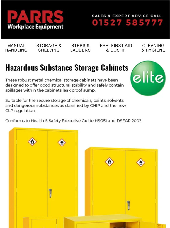 Parrs: Safe chemical storage for your workplace | Milled