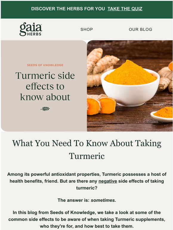 Gaia Herbs: What you need to know about taking Turmeric ️ | Milled