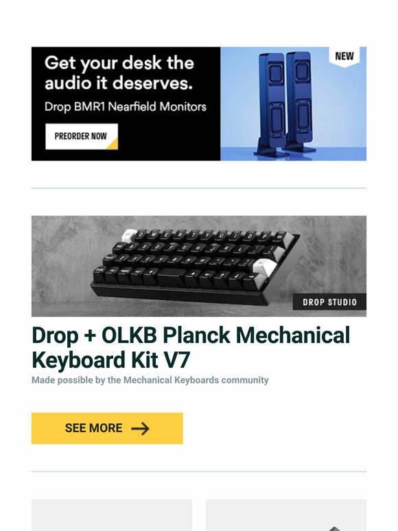 Drop: Drop + OLKB Planck Mechanical Keyboard Kit V7, Moondrop Stellaris ...