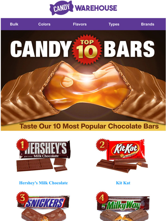 Candy Warehouse: 🏆 Top 10 Candy Bars 🔥 | Milled