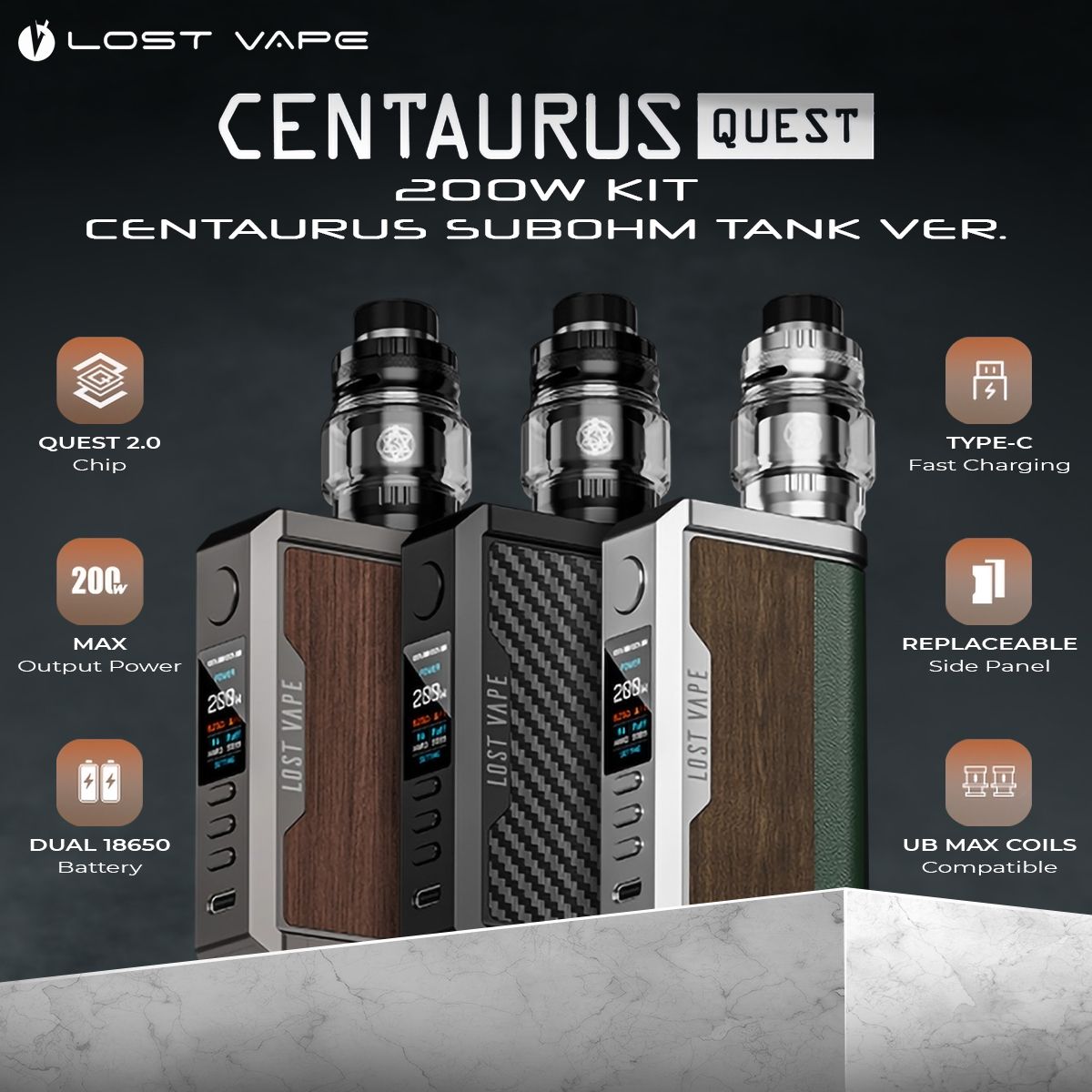 Vape: Available! LOST VAPE Centaurus Quest💥 | Milled