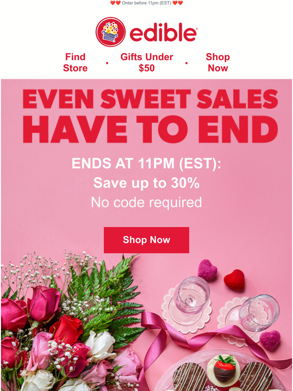 Edible Arrangements: LAST CHANCE: Up to 30% off ️ FREE 2/13 Delivery ...