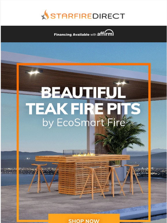 Starfire: Teak Fire Pits by EcoSmart Fire. Is Your Space Ready for ...