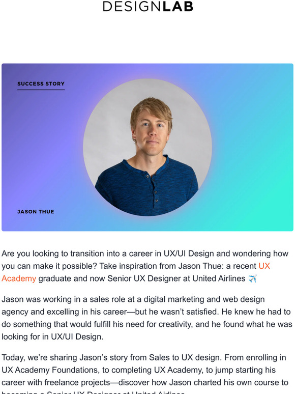 Designlab: From Sales to Senior UX Designer at United Airlines 🛫 | Milled