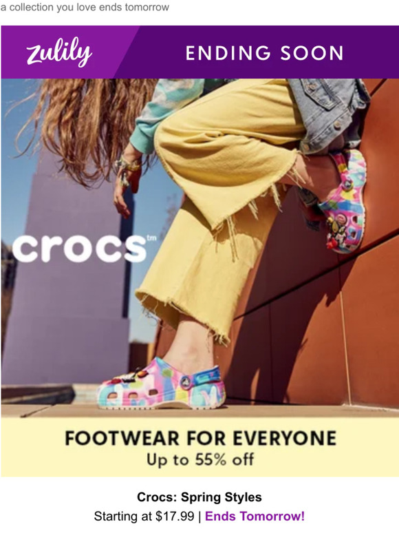 Zulily: Crocs: Spring Styles ends soon! | Milled