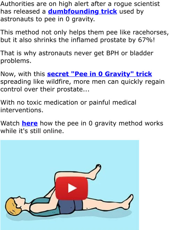 Healthy Holistic Living: Prostate Problems: Astronauts' "Pee in 0 ...