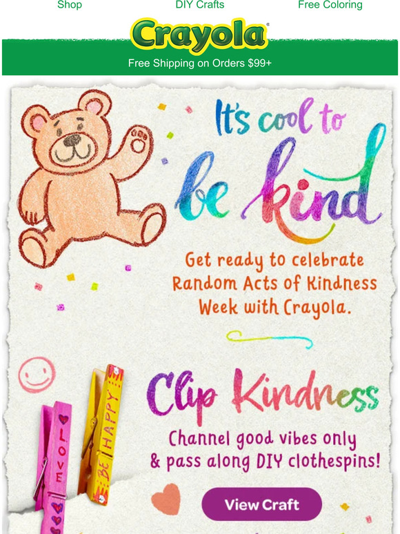 Crayola: ☺️ Kindness Week Is Coming ☺️ | Milled