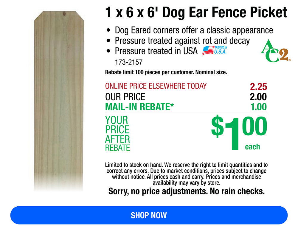Menards: The 100 Pence Picket Fence | Milled