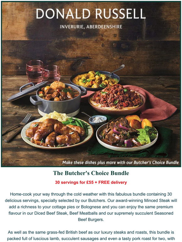 Donald Russell: 30 delicious meal servings - £55 💥 | Milled