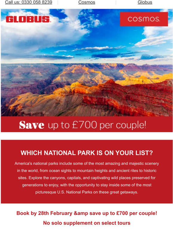 Cosmos Holidays: National Park Adventures | Milled