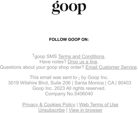 Goop: sunny days ahead | Milled