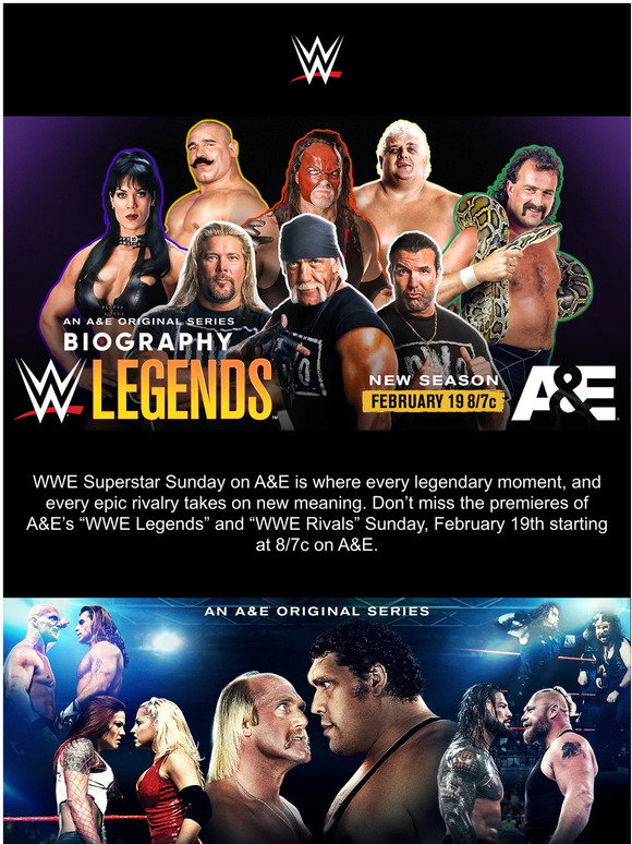 WWE Shop: WWE Superstar Sunday Returns Next Sunday on A&E! | Milled