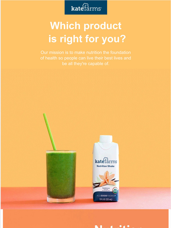 Kate Farms: Explore our plant-based shakes & formulas. | Milled