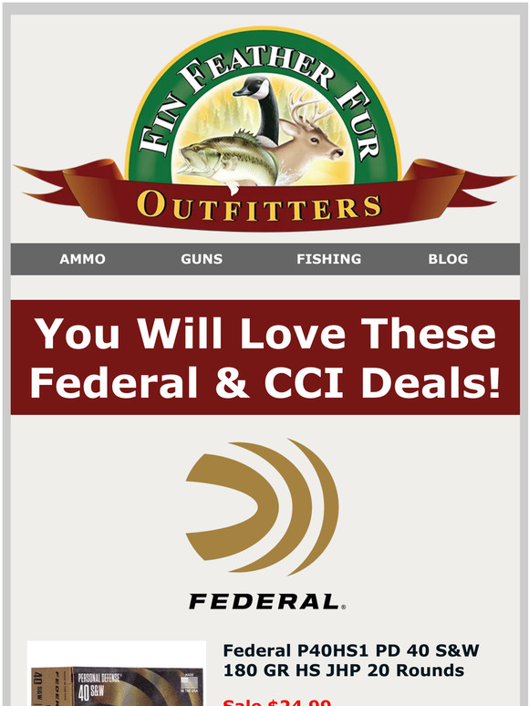 Fin Feather Fur Outfitters: You Will Love These Federal & CCI Deals ...