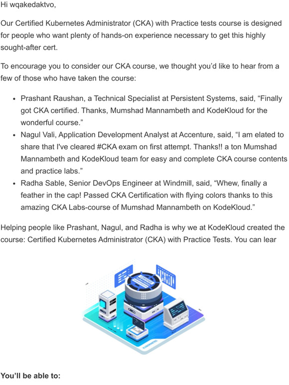 KodeKloud: What They Said: Certified Kubernetes Administrator | Milled