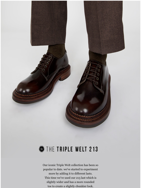 Grenson: Introducing The Triple Welt 213 | Milled