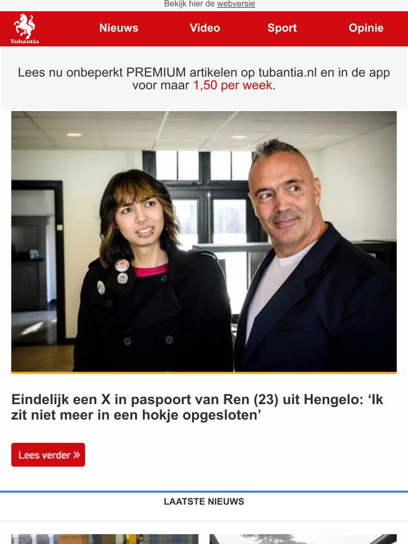 Tubantia: Eindelijk een X in paspoort van Ren (23) uit Hengelo: ‘Ik zit ...