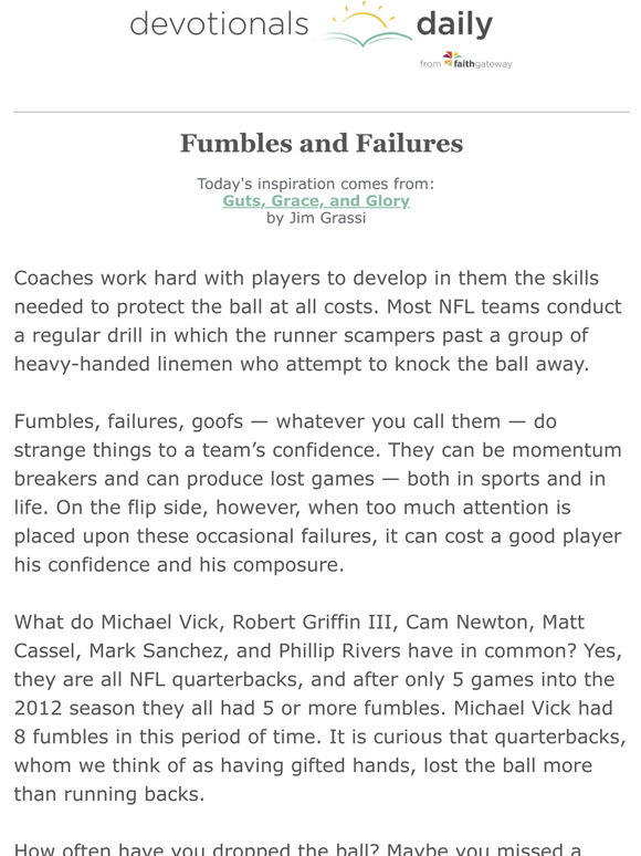 FaithGateway: fumbles and failures 🏈 | Milled