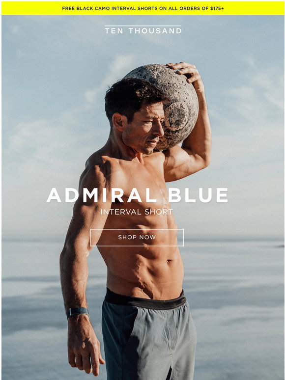 Ten Thousand: The Interval Short In Admiral Blue | Milled