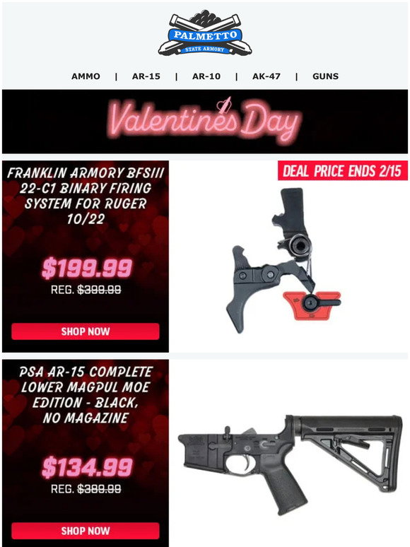 Palmetto State Armory: Valentine's Day Gun Clearance! | SCCY CPX-1 Gen3 ...