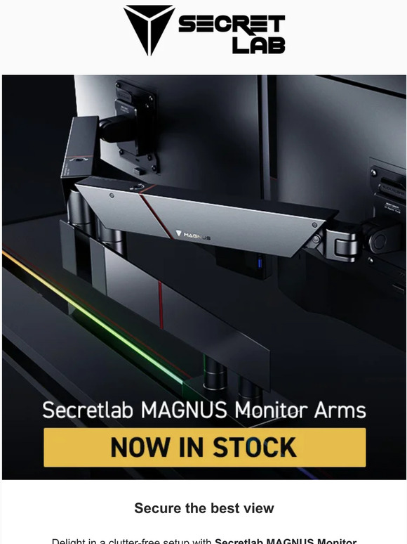 Secretlab: Our monitor arms are now in stock | Milled