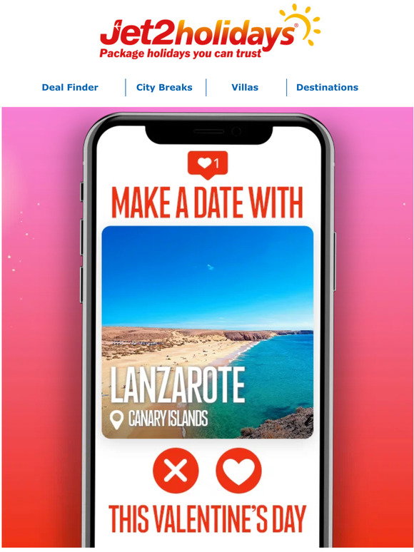 Jet2holidays: Make a date with Lanzarote this Valentine's Day | Milled