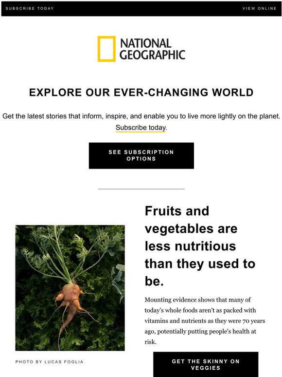 National Geographic: The planet is changing fast. Stay on top of it for ...