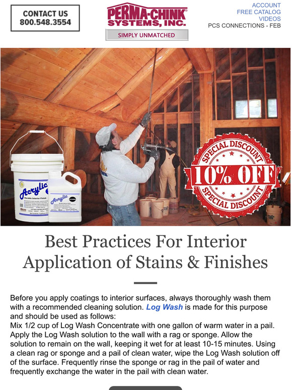 Perma-Chink Systems: Important Tips For Applying Interior Stains ...