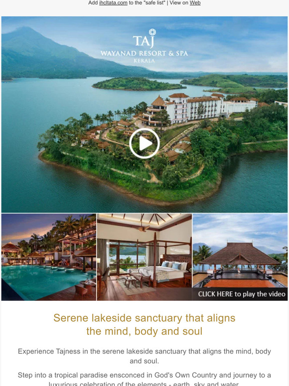 Taj Hotels: Experience Tajness at Taj Wayanad Resort & Spa, Kerala ...